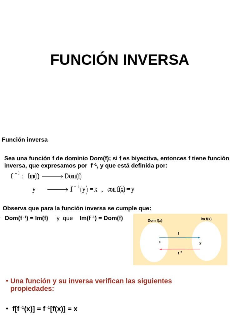 FUNCIÓN INVERSA | PDF