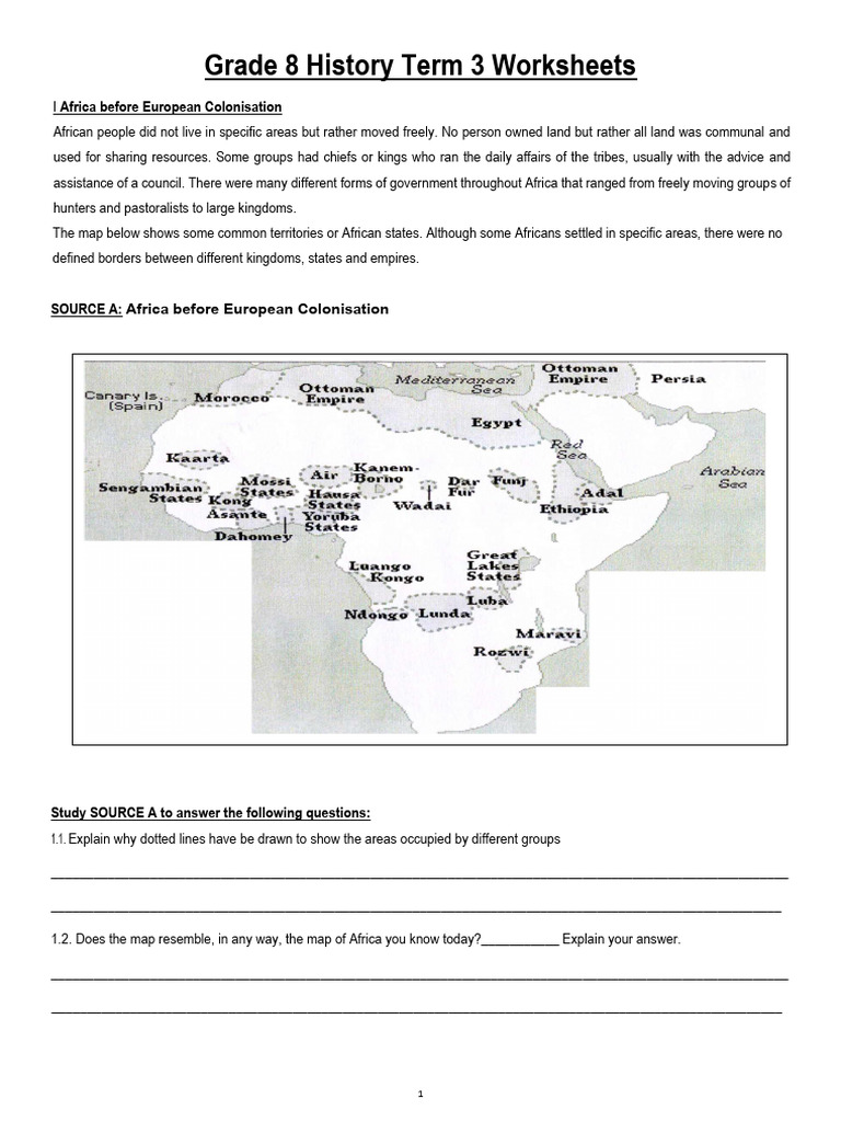 Gr.8H Term 3 Worksheets | PDF