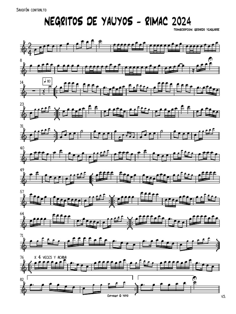Negritos de Yauyos - Rimac 2024 | PDF