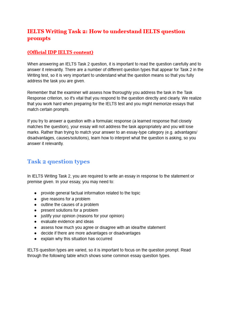 Understanding Question Prompts in Task 2-4 | PDF