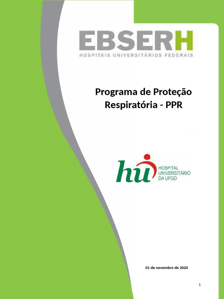Programa de Proteção Respiratória (PPR) Do Hospital Universitário Da ...