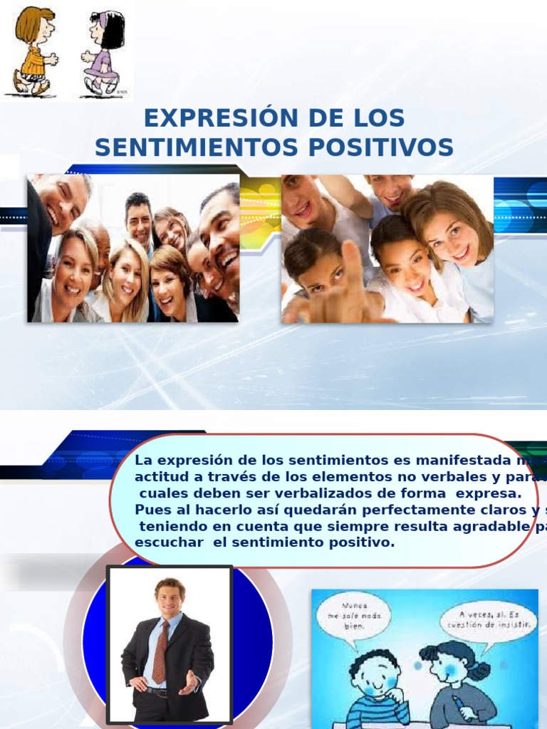 Expresion De Los Sentimientos Positivos Pdf