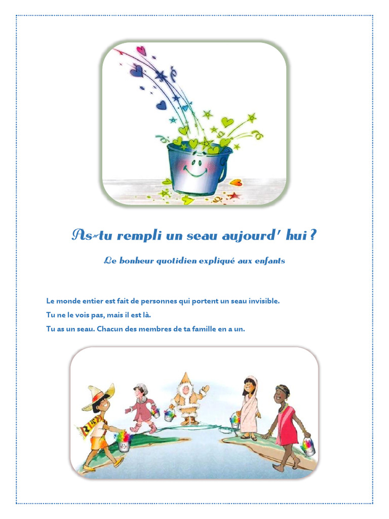 As Tu Rempli Un Seau Aujourdc2b4hui A4 Carol Mccloud Enfance ...