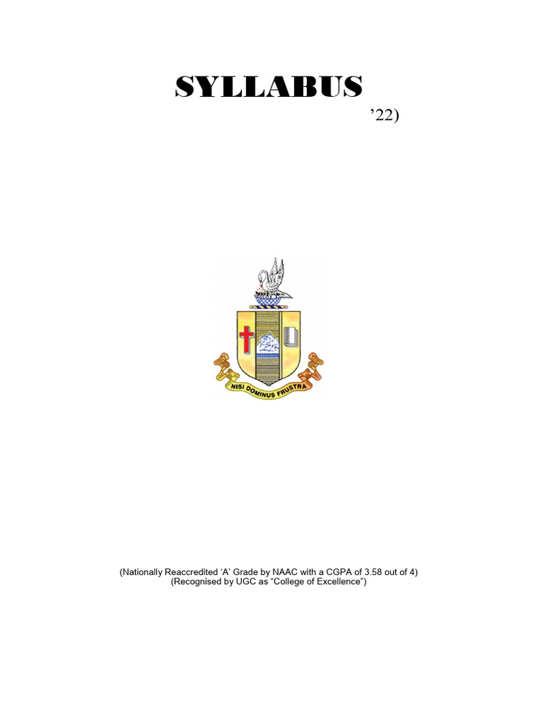 Syllabus 2021-22 | PDF