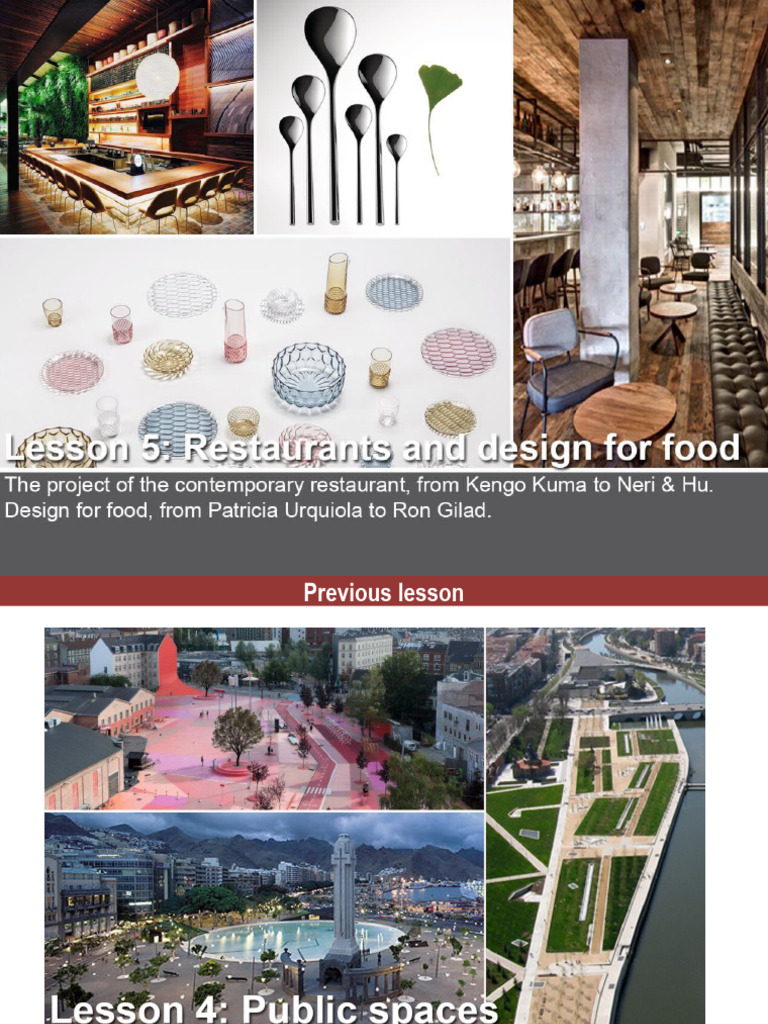 ENG - Lesson 5 - Restaurants and Design For Food | PDF