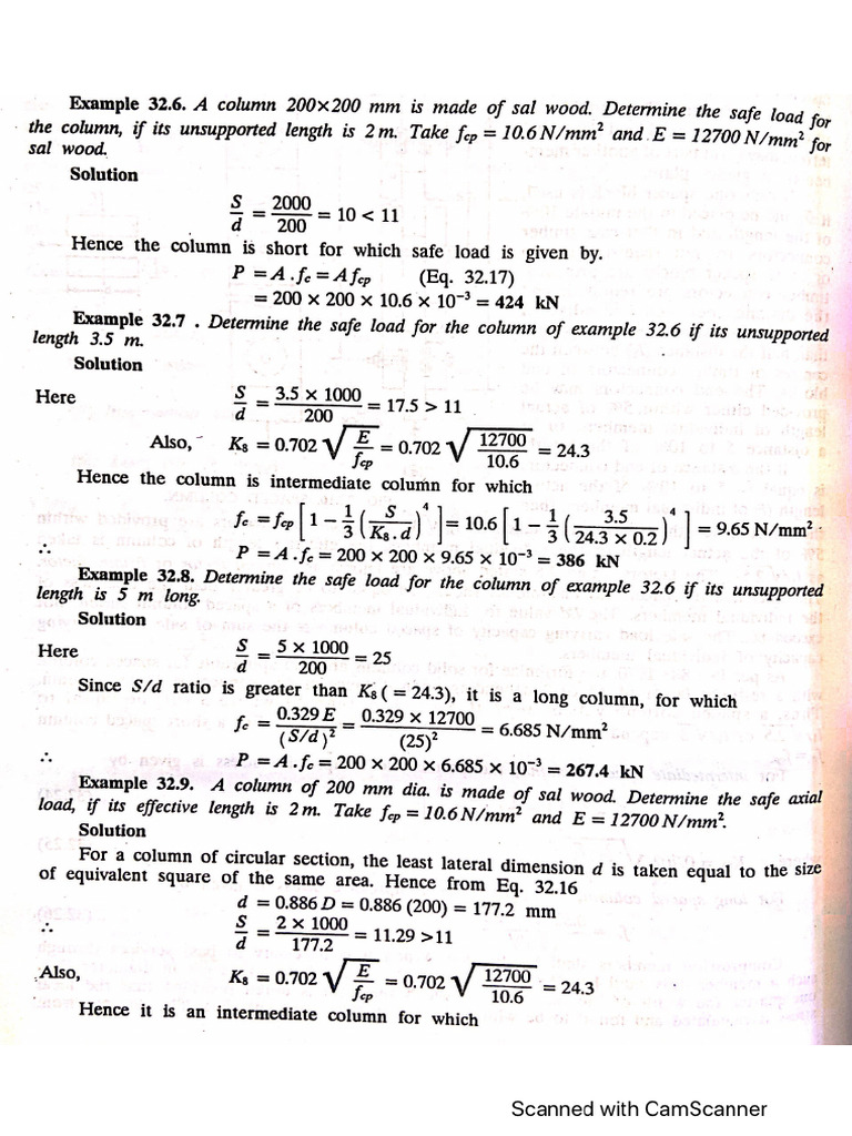 Chapter 1 Design of Timber Columns - 2 | PDF