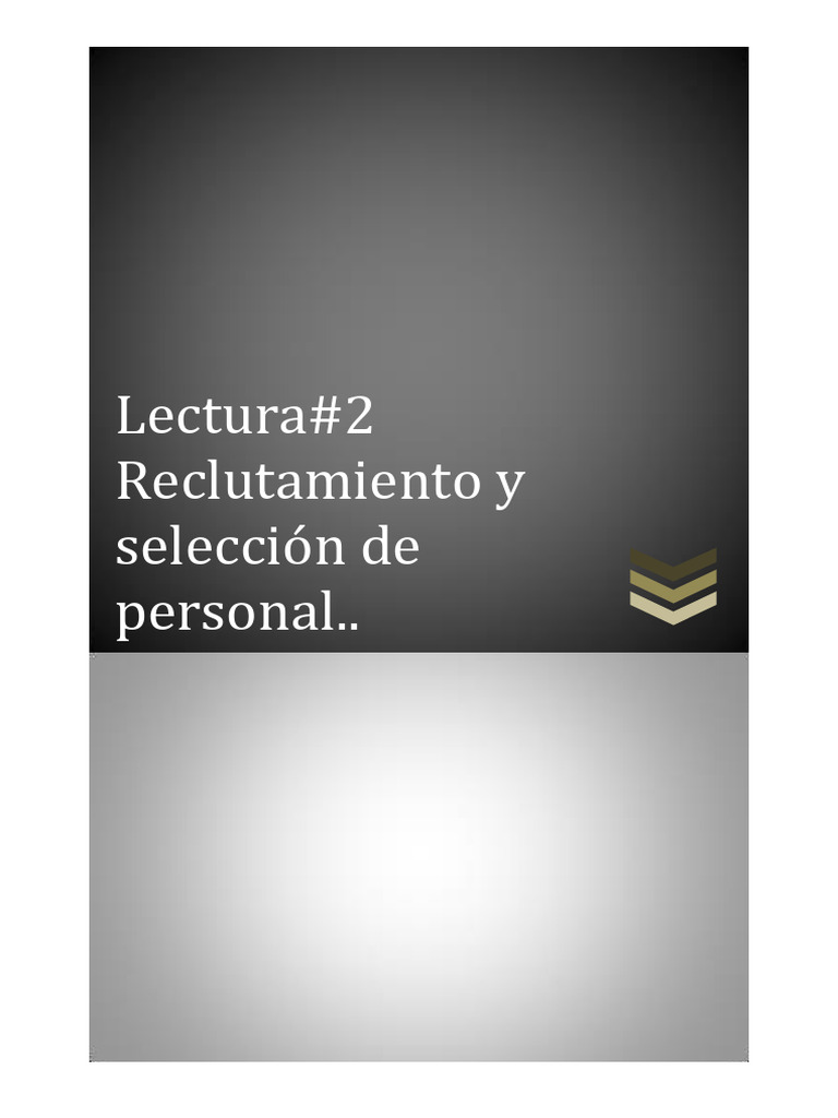 M2-L2 - Reclutamiento y Seleccion de Personal | PDF