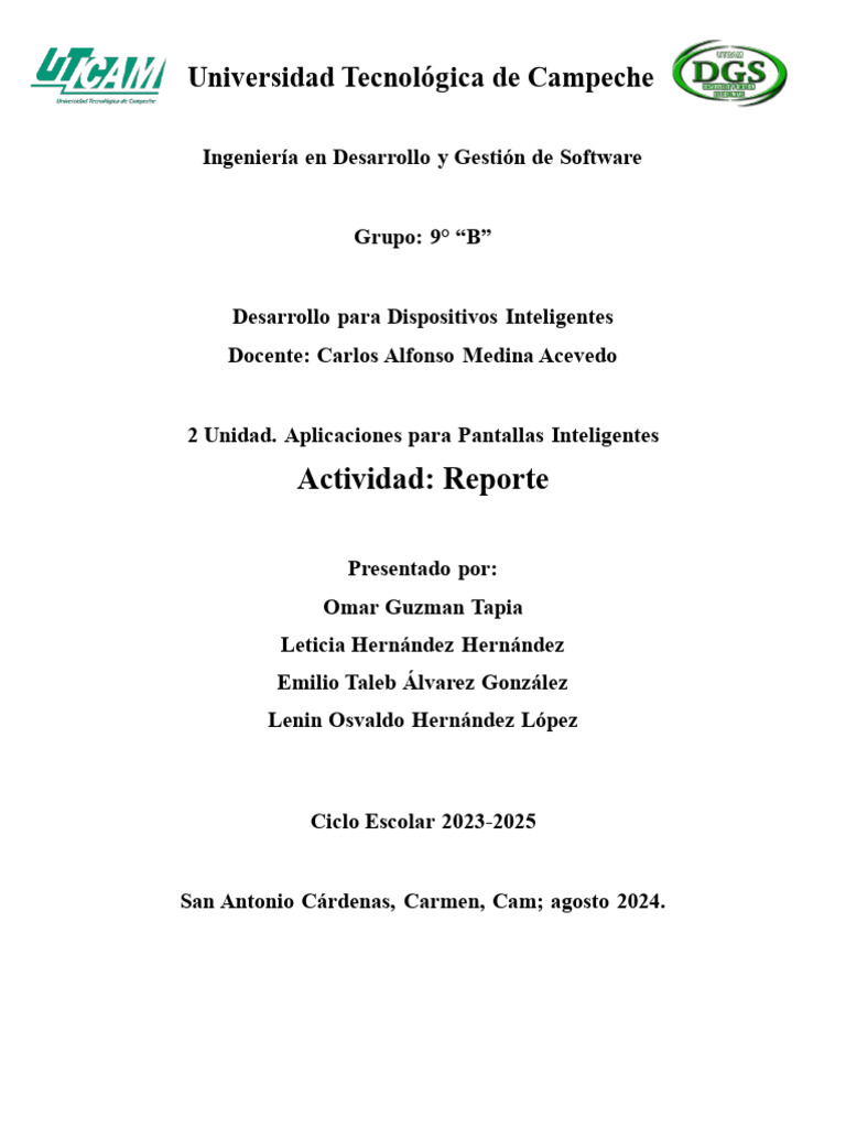 Reporte Practica Firebase - Equipo 5 | PDF