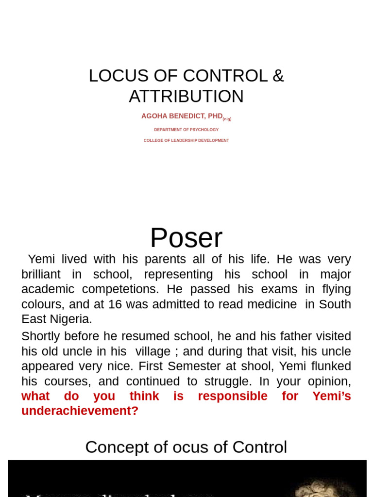 Locus of Control | PDF