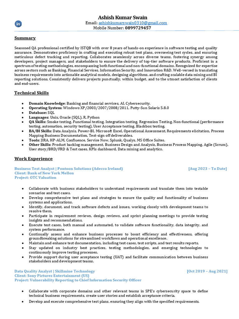 Ashish - Profile | PDF