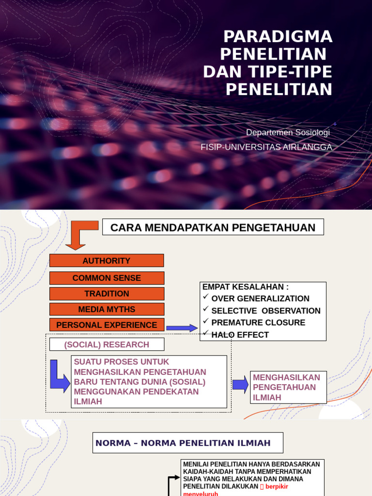Pertemuan Ke 2 Paradigma Penelitian | PDF