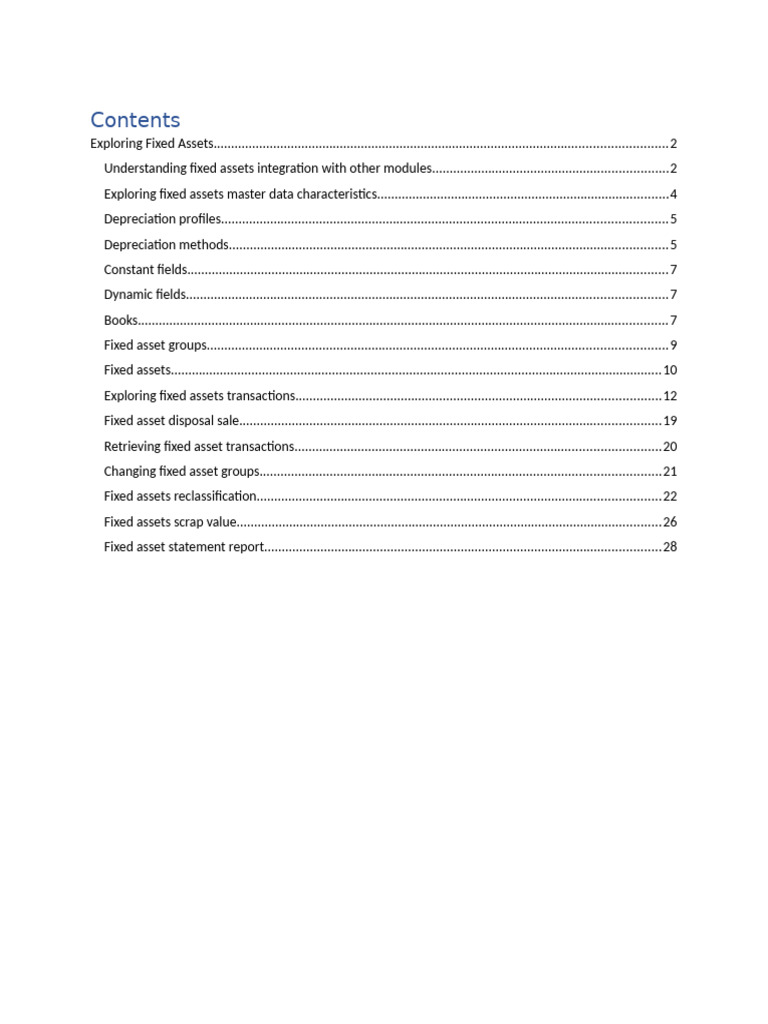 Exploring Fixed Assets | PDF