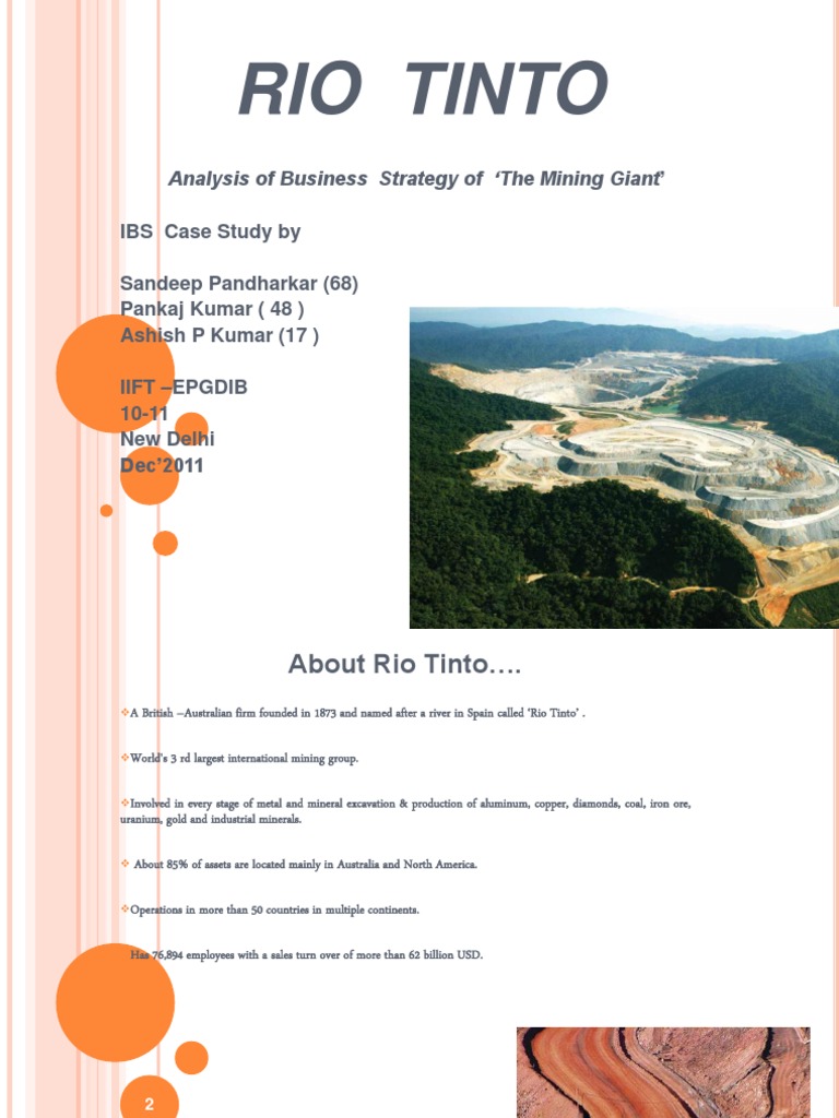 Rio Tinto | PDF | Mining | Globalization