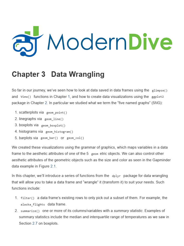 6 Chapter 3 Data Wrangling _ Statistical Inference via Data Science | PDF 6 Chapter 3 Data Wrangling _ Statistical Inference via Data Science | PDF