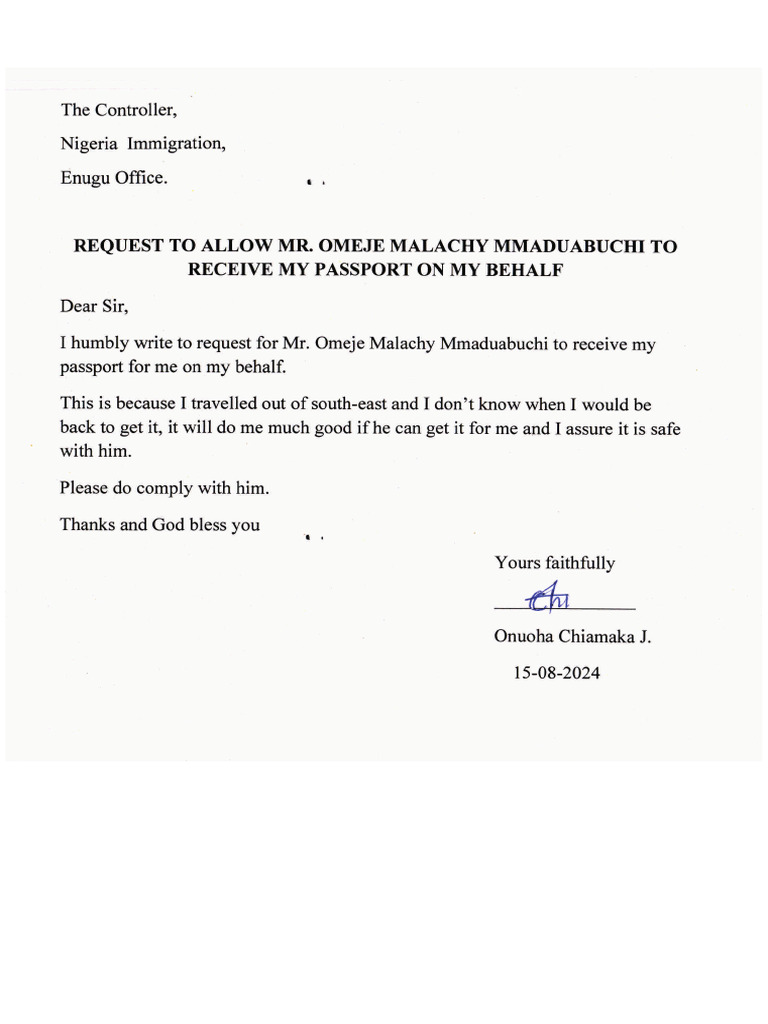 Request Letter | PDF