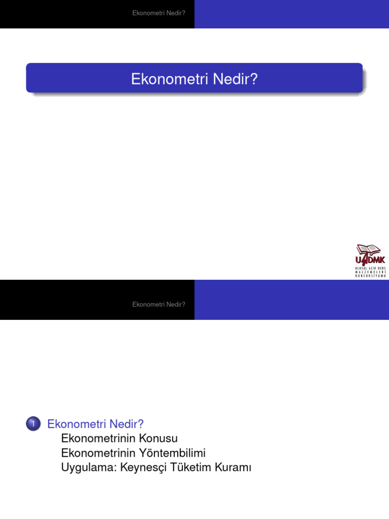 Uyarlanmış Ekonometri1 02 Ekonometri Nedir | PDF
