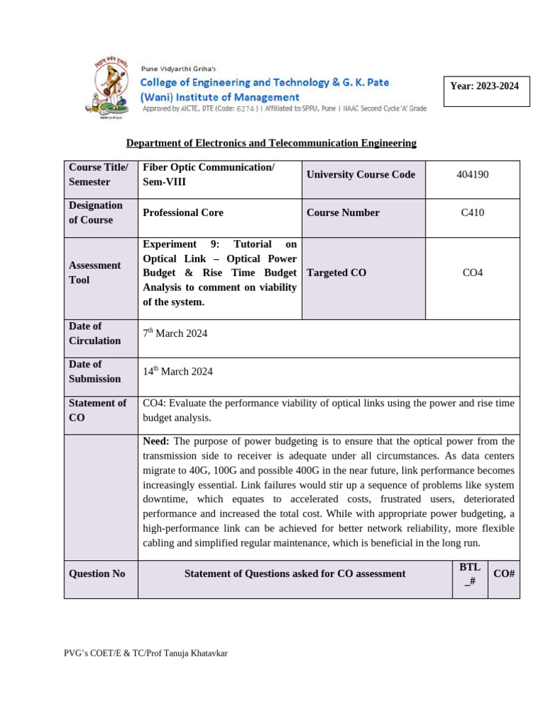 9 - OPB - RTB Numericals | PDF