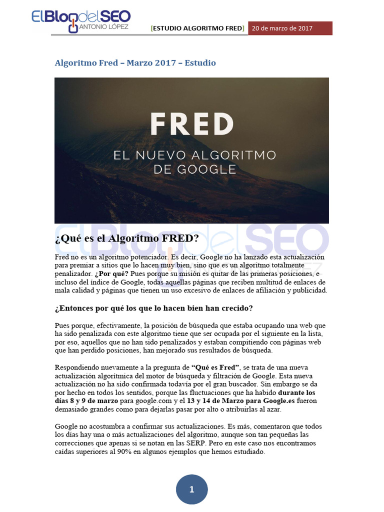 Estudio Algoritmo Fred | PDF