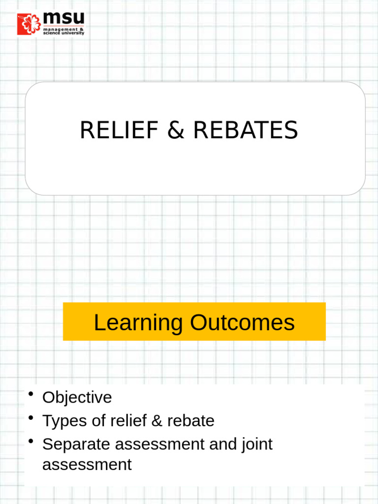 Chapter 5 RELIEF & REBATES | PDF
