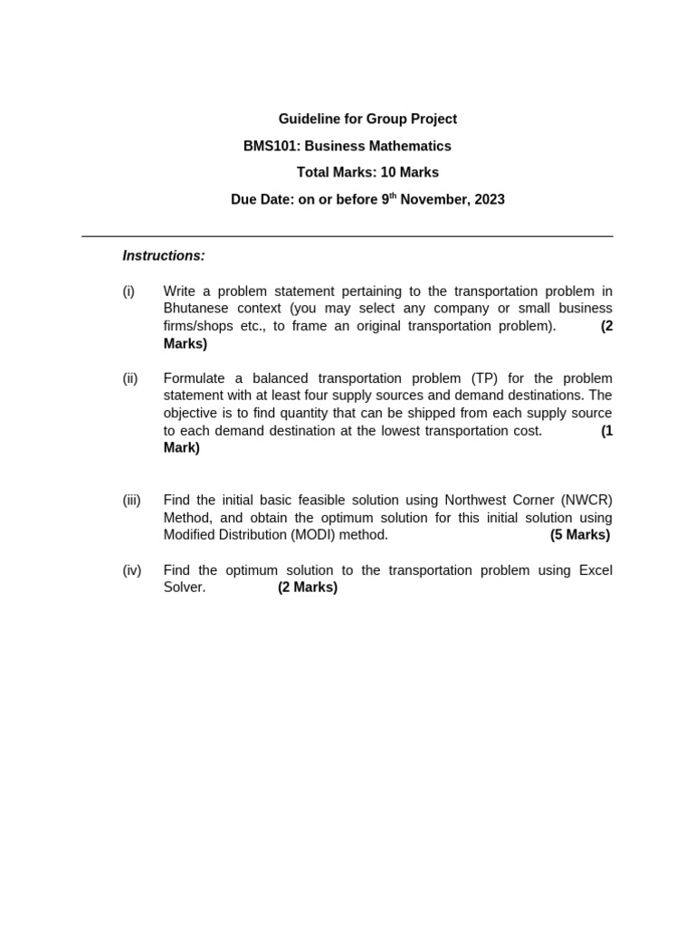 Project Work Guidelines | PDF