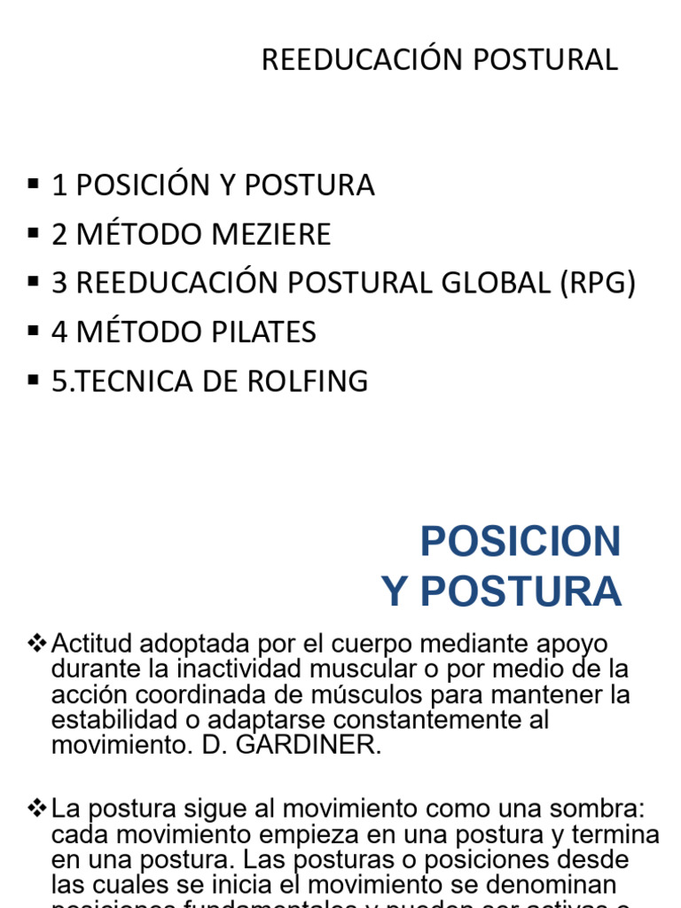Reeducacion Postural | PDF