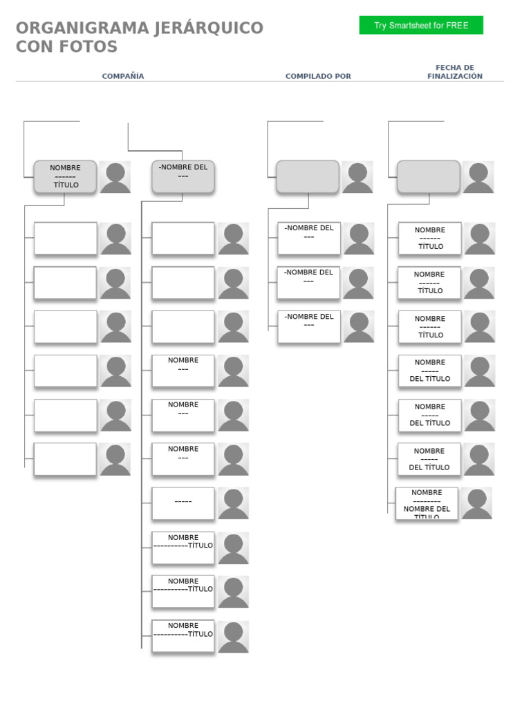 IC Hierarchical Organizational Chart With Pictures 27521 - WORD - ES | PDF