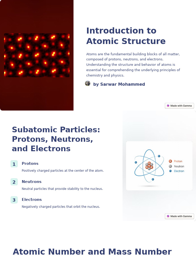 Introduction To Atomic Structure | PDF