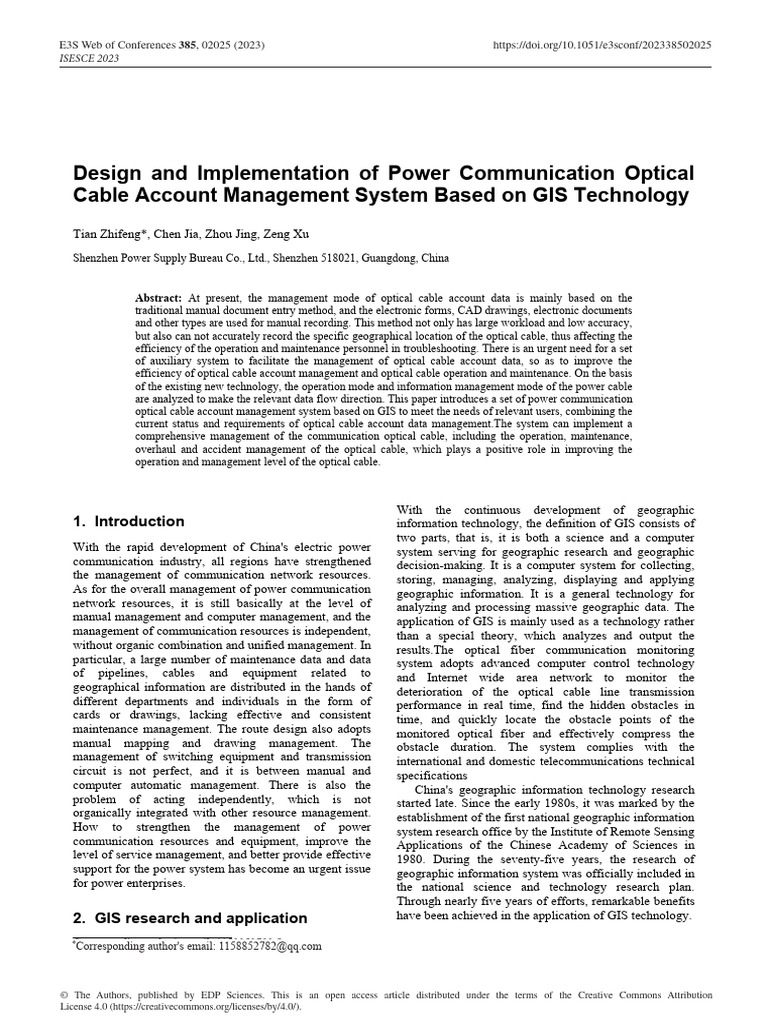 Design and Implementation of Power Communication O | PDF