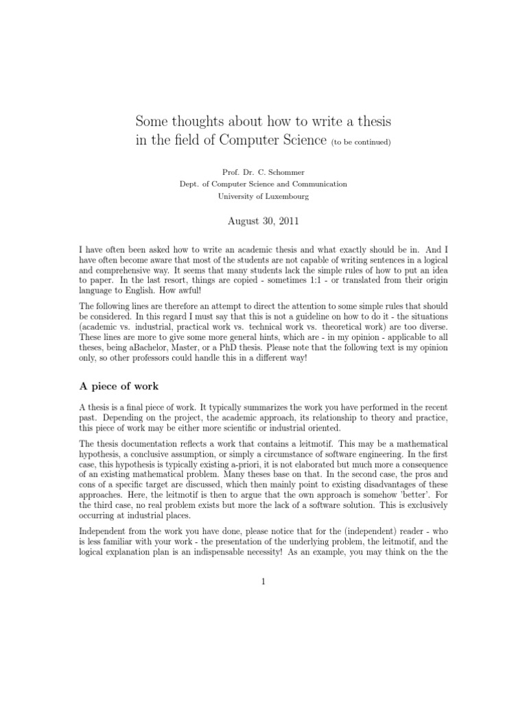 How To Write A Thesis | PDF | Thesis | Top Down And Bottom Up Design