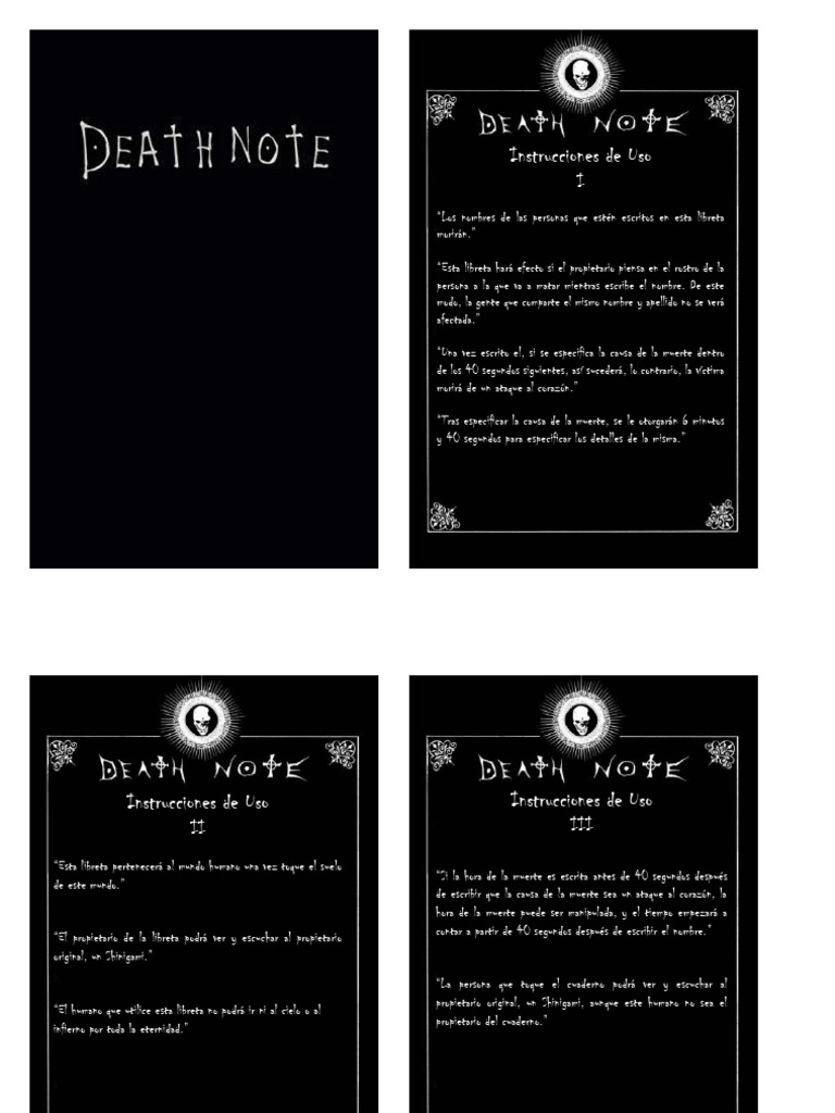 Instrucciones del Death Note | PDF | Derecho | Novela negra, policíaca ...