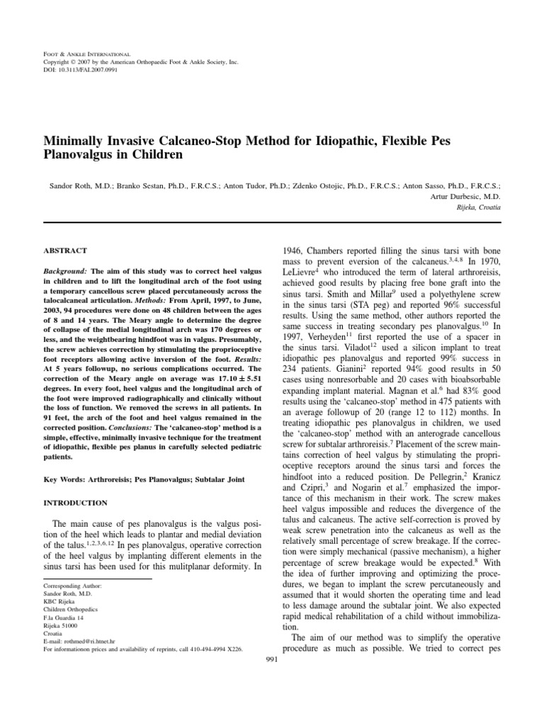Calcaneo Stop | PDF | Foot | Musculoskeletal System