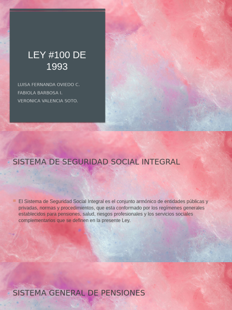 Ley #100 de 1993 | PDF