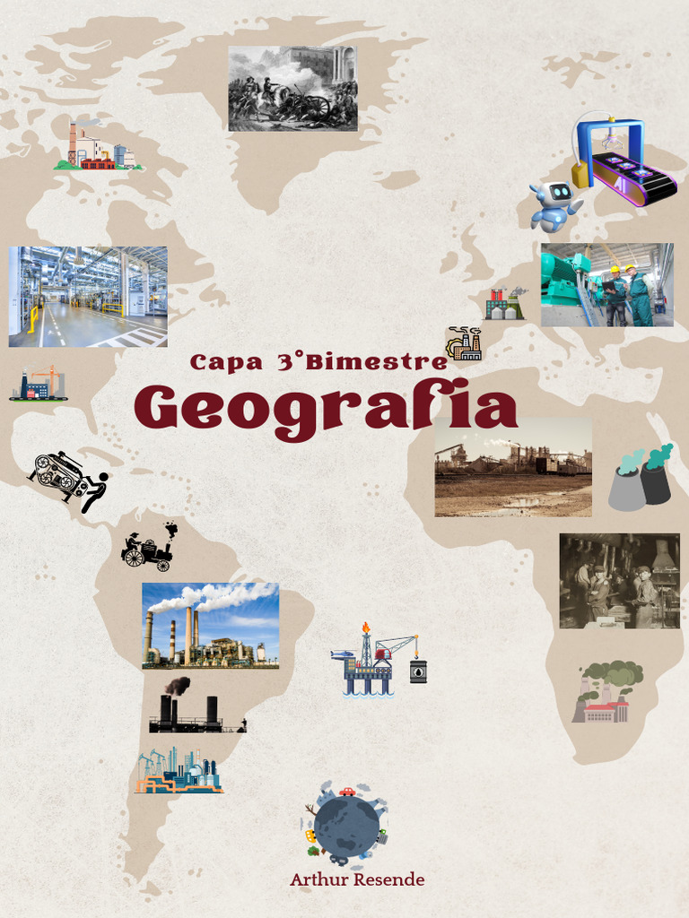 Brown Vintage Geography Map Project Cover A4 Document | PDF