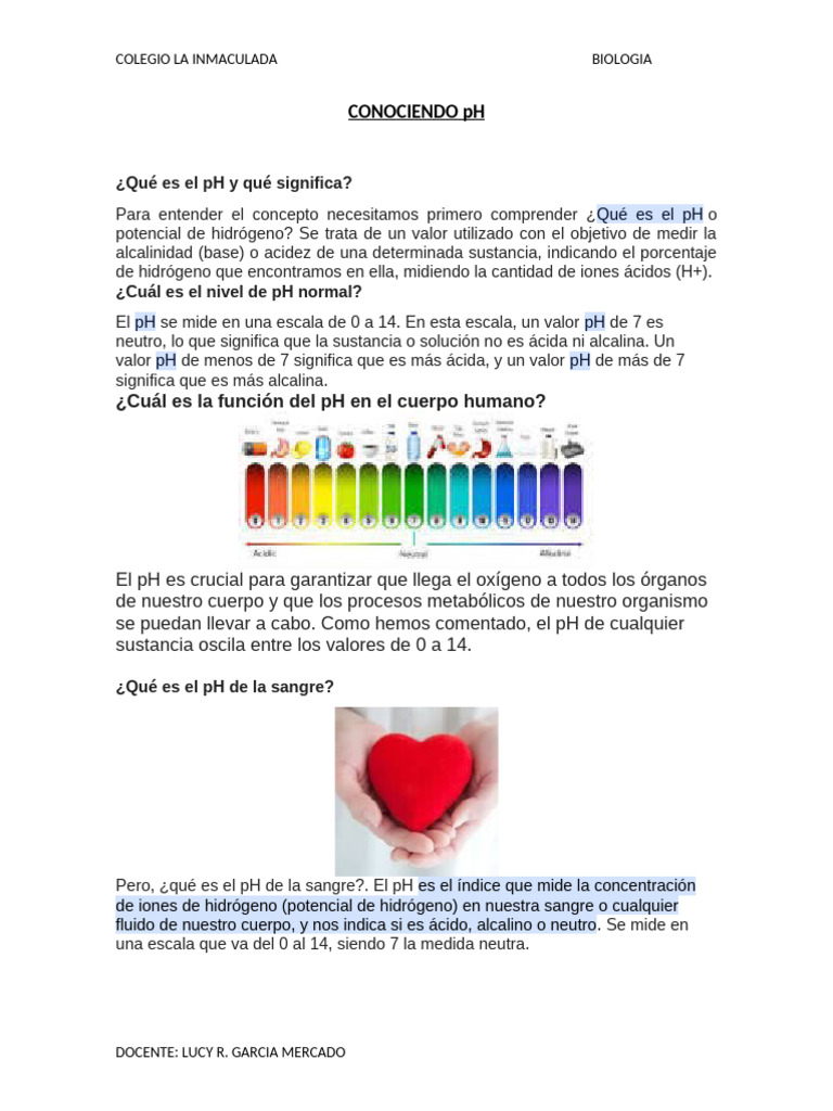 CONOCIENDO PH | PDF