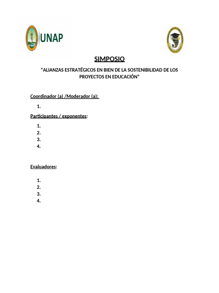 RUBRICA PARA EL SIMPOSIO | PDF