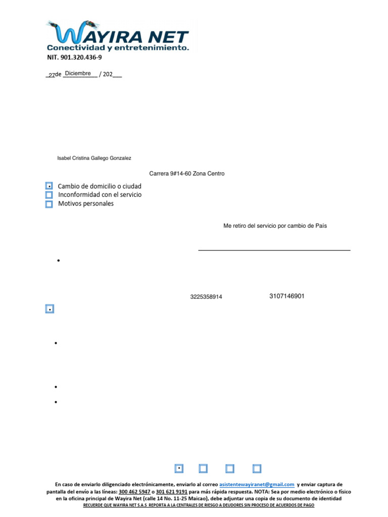 Formato Retiro 1 | PDF