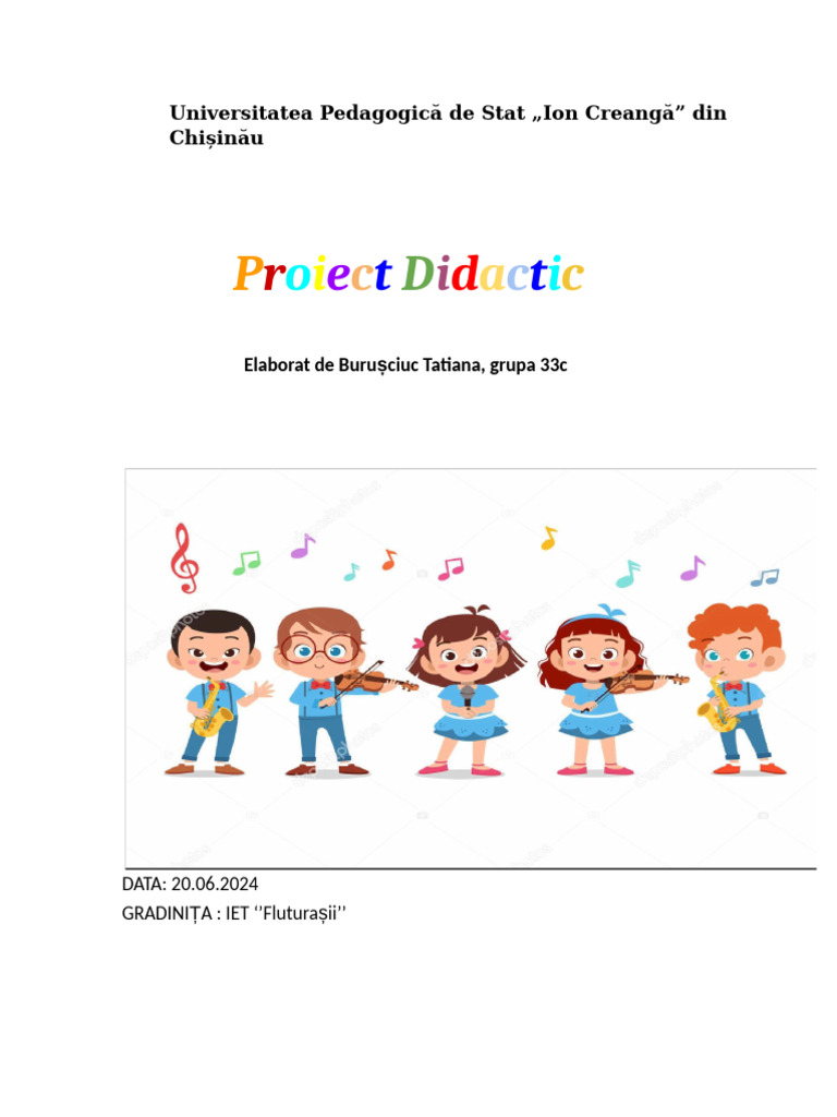 Proiect Ed - Muzicala | PDF