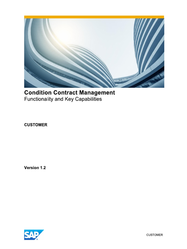 SAP - CCM Key Capabilities | PDF