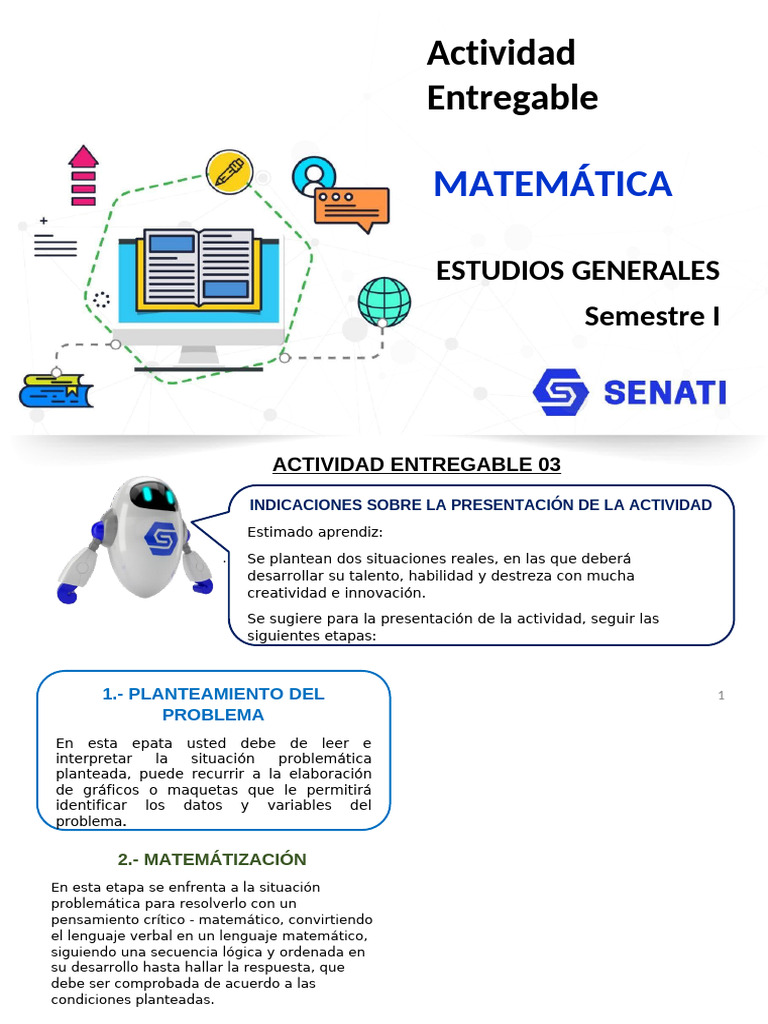 Actividad Entregable 3 Matematica | PDF