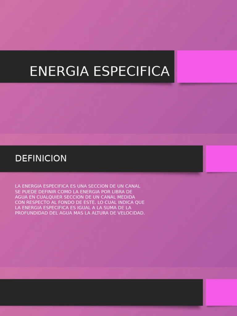Energia Especifica | PDF