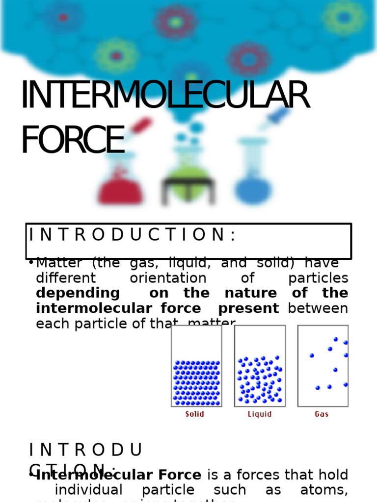 Lesson 1 INTERMOLECULAR FORCES OF ATTRACTION | PDF