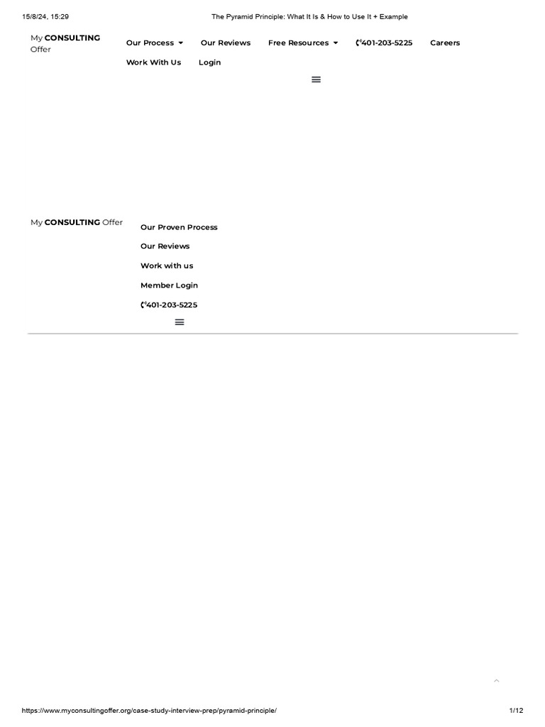 The Pyramid Principle - What It Is & How To Use It + Example | PDF