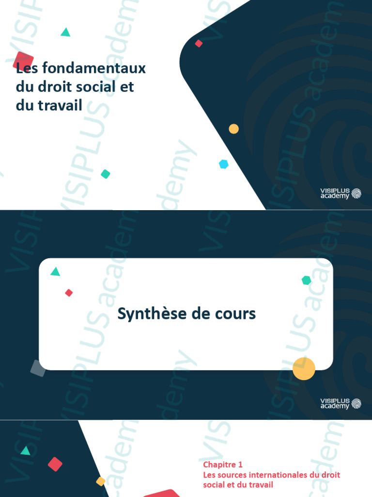 Synthèse de Cours - Les Fondamentaux Du Droit Social Et Du Travail | PDF