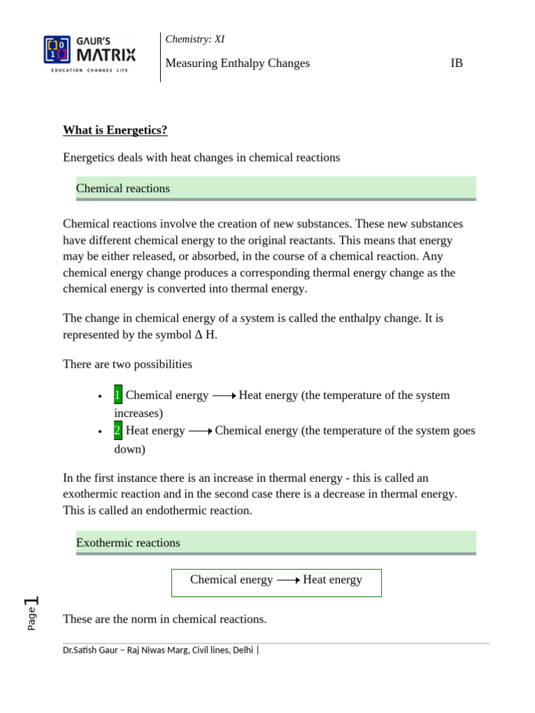 Enthalpy | PDF