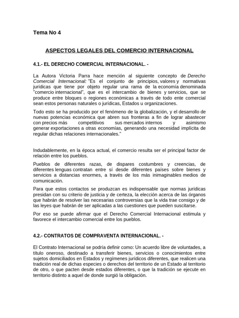 Tema No 4 Comercio Internacional 2021 | PDF