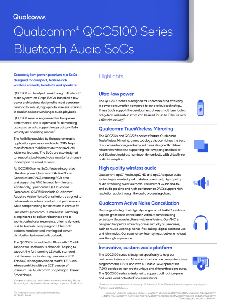 DK qcc5125 Vfbga90 A 0 | PDF