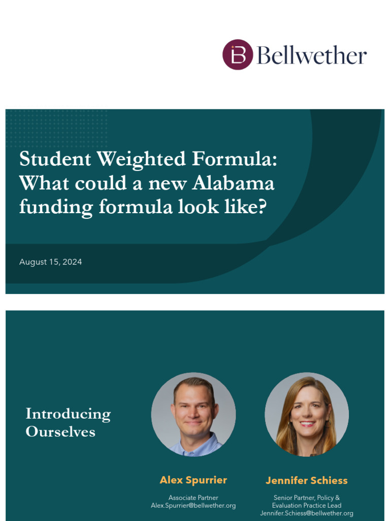 Bellwether Presentation Aug. 15, 2024 | PDF | Cost Of Living | Special Education