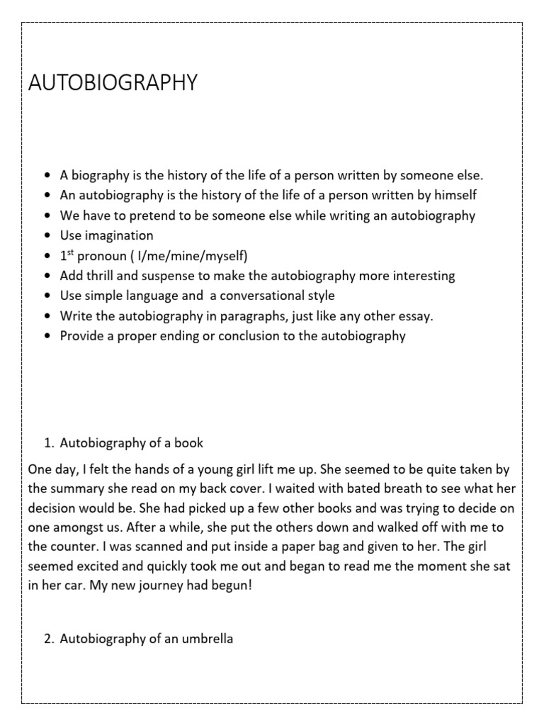 Autobiography | PDF