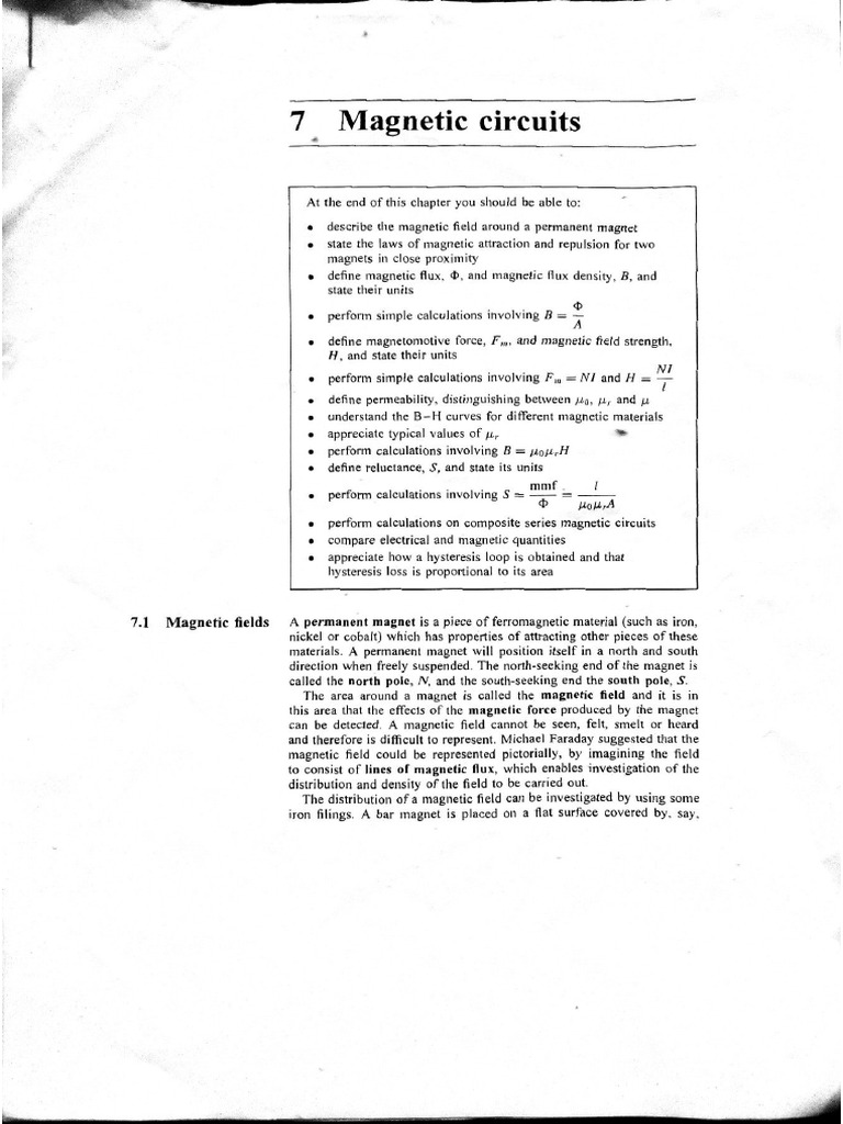 EEE311 Magnetic Circuits | PDF