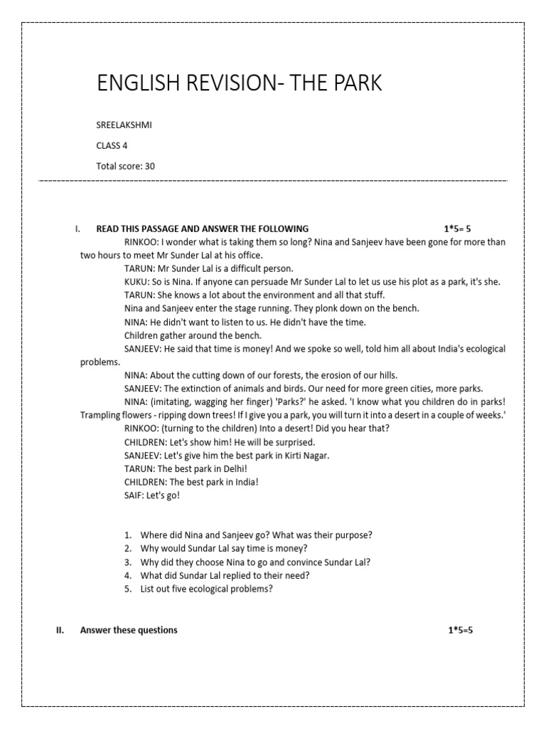 English Revision 2 | PDF